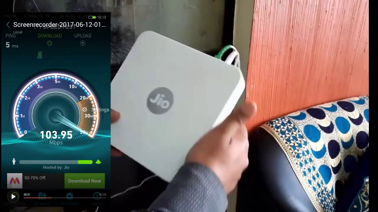 Jio Fiber Broadband Full Video __ Hands On _Review|| Speed test __ Upto ...
