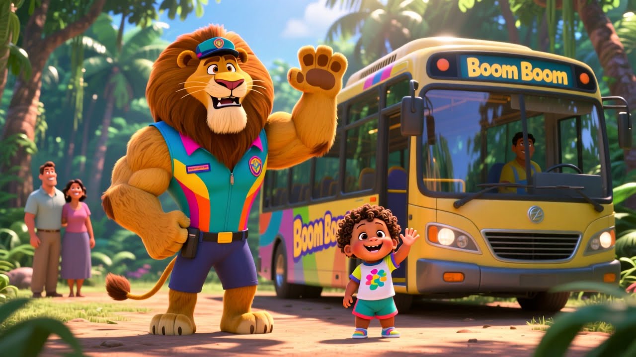 Lion’s Boom Boom Bus 🦁🚌 | Fun Learning for Kids | Animal Bus Adventure ...