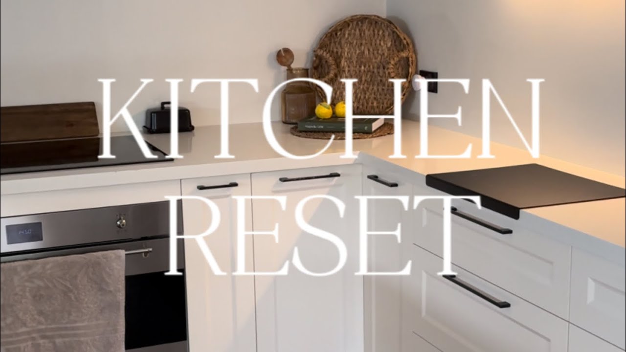 Kitchen reset 🤍 #asmr #satisfying #organizedhome #cleangirlaesthetic # ...