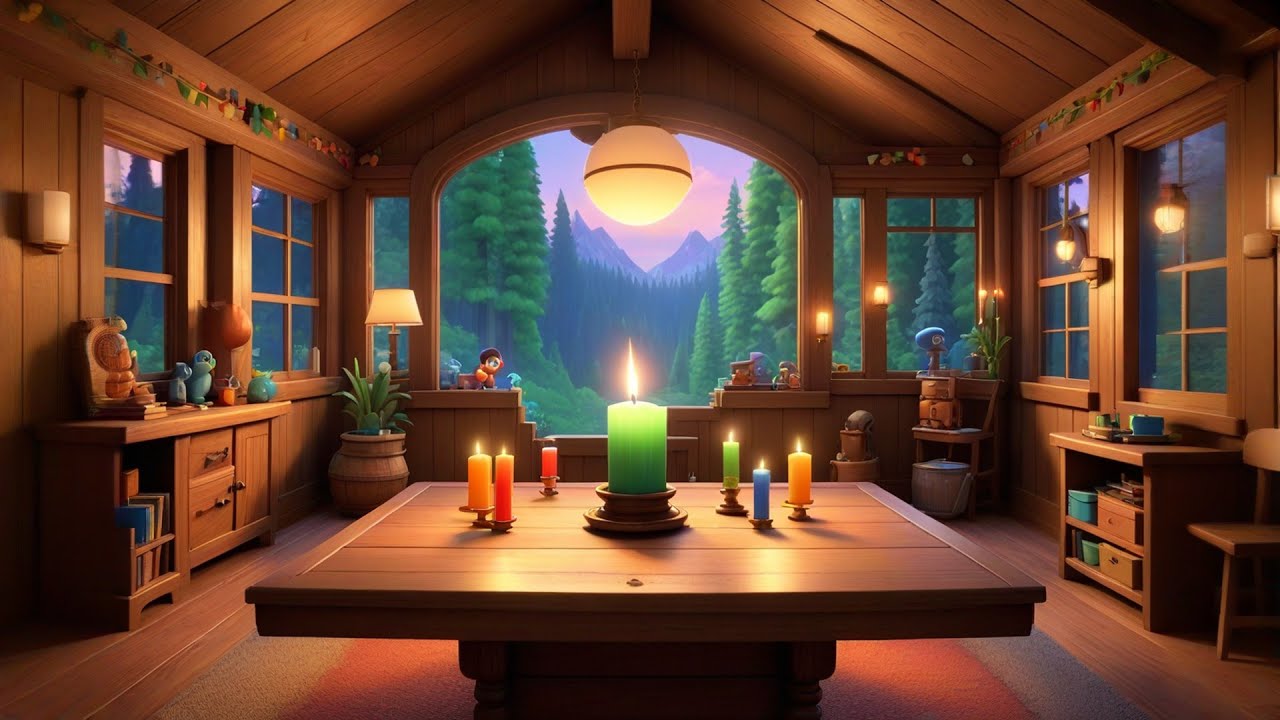 Two Crystal Candles Flicker and Glow | Soothing Kids Song | Nursery ...
