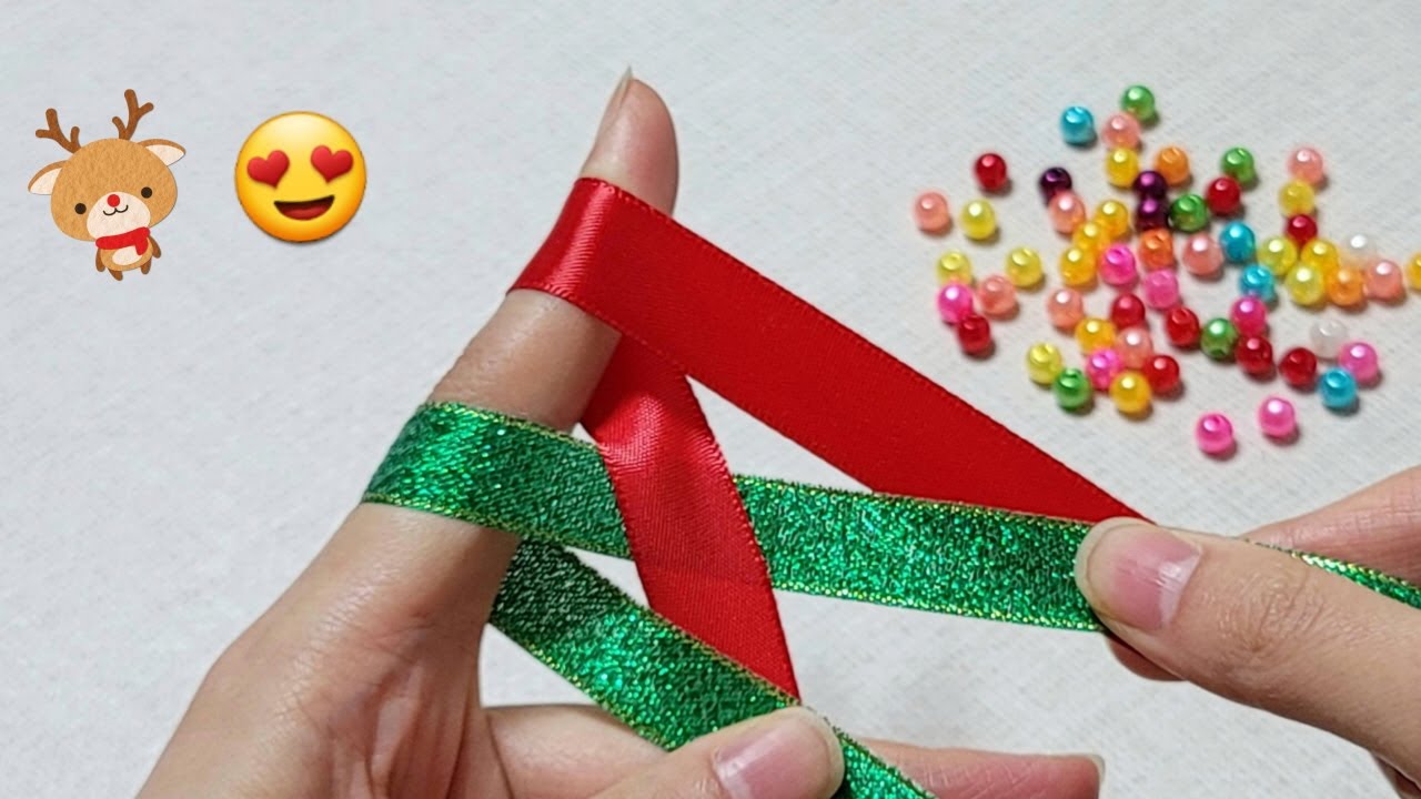 So Cute and Easy!! Christmas decoration idea with Ribbon. 3 DIY Amazing ...
