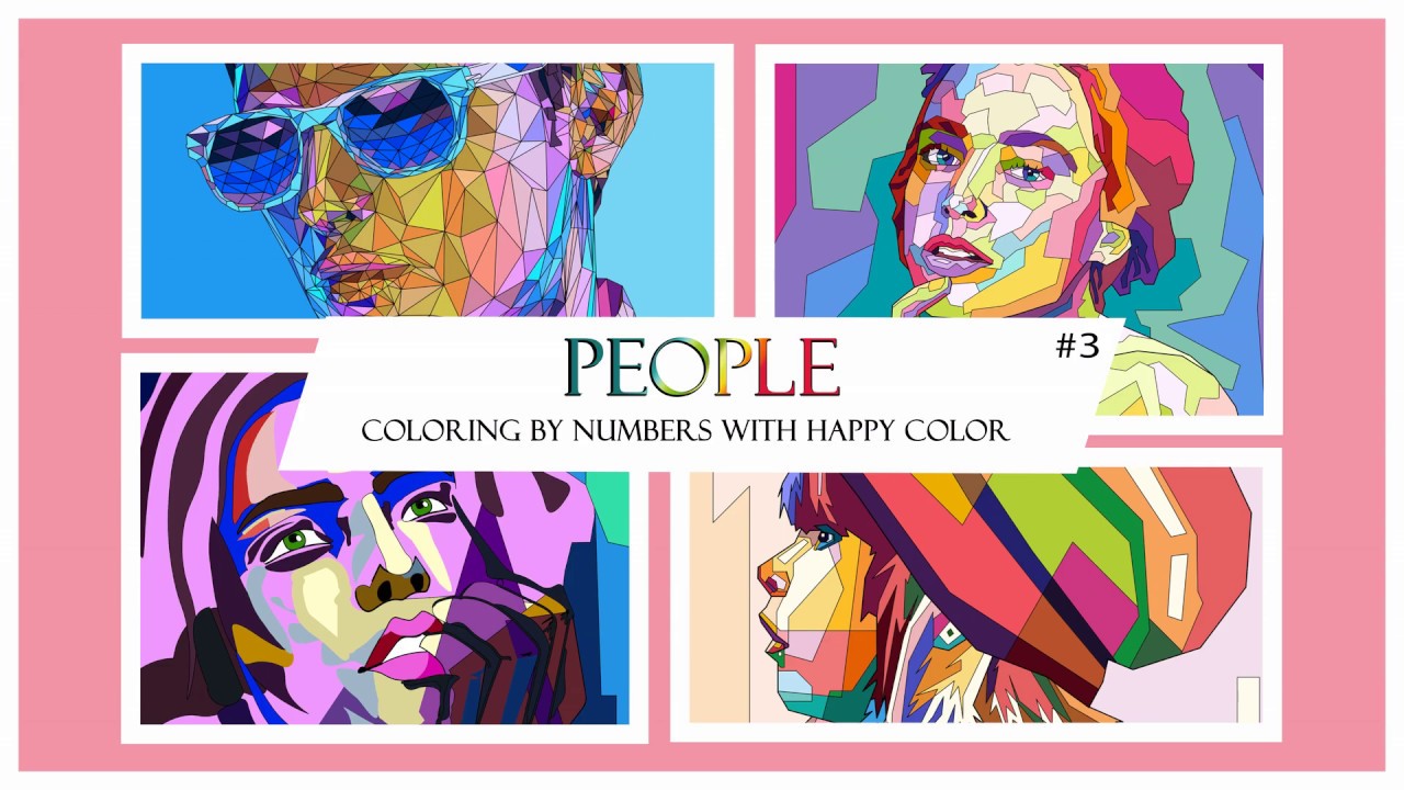 Coloring by numbers (Happy color). People #3 - YouTube