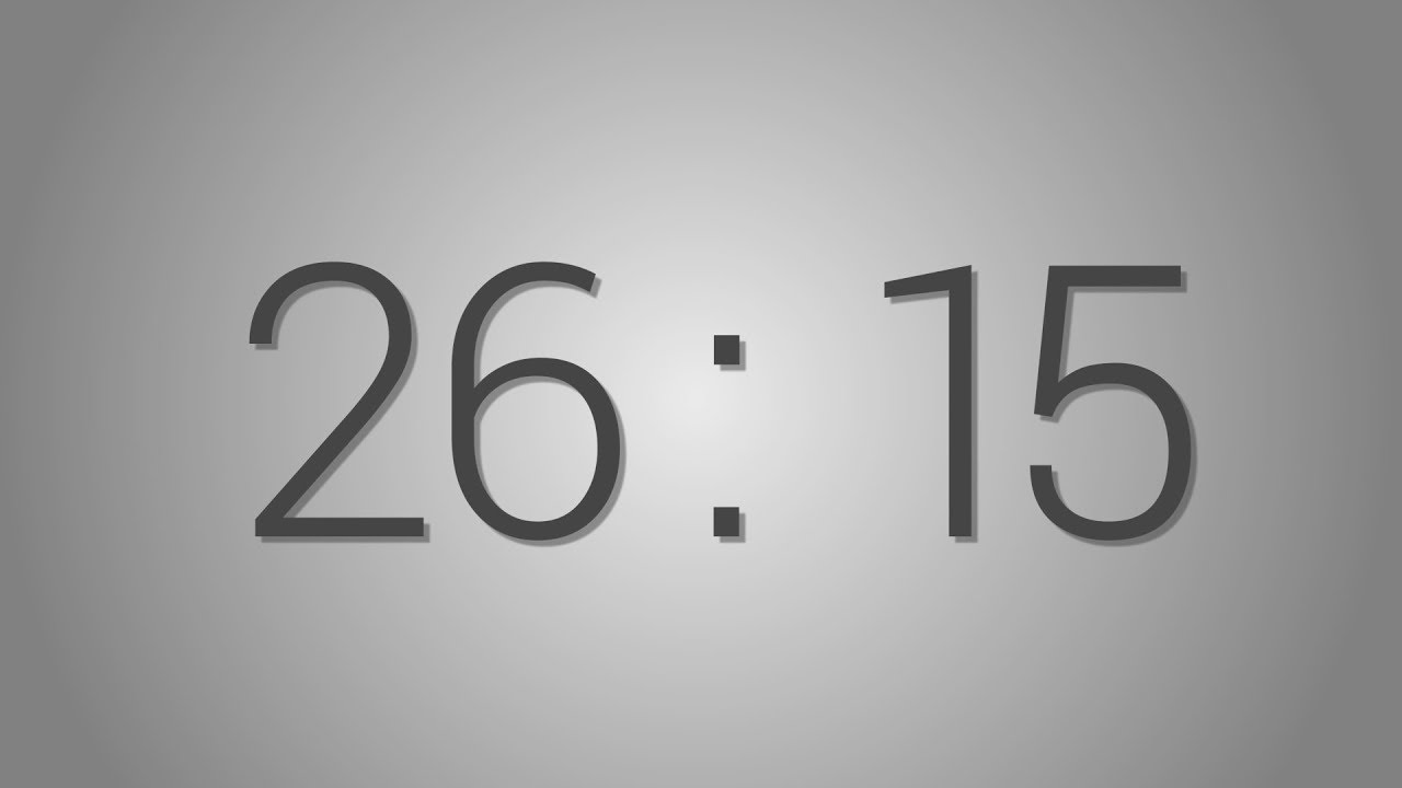 26 Minutes 15 seconds countdown Timer - Beep at the end | Simple Timer ...