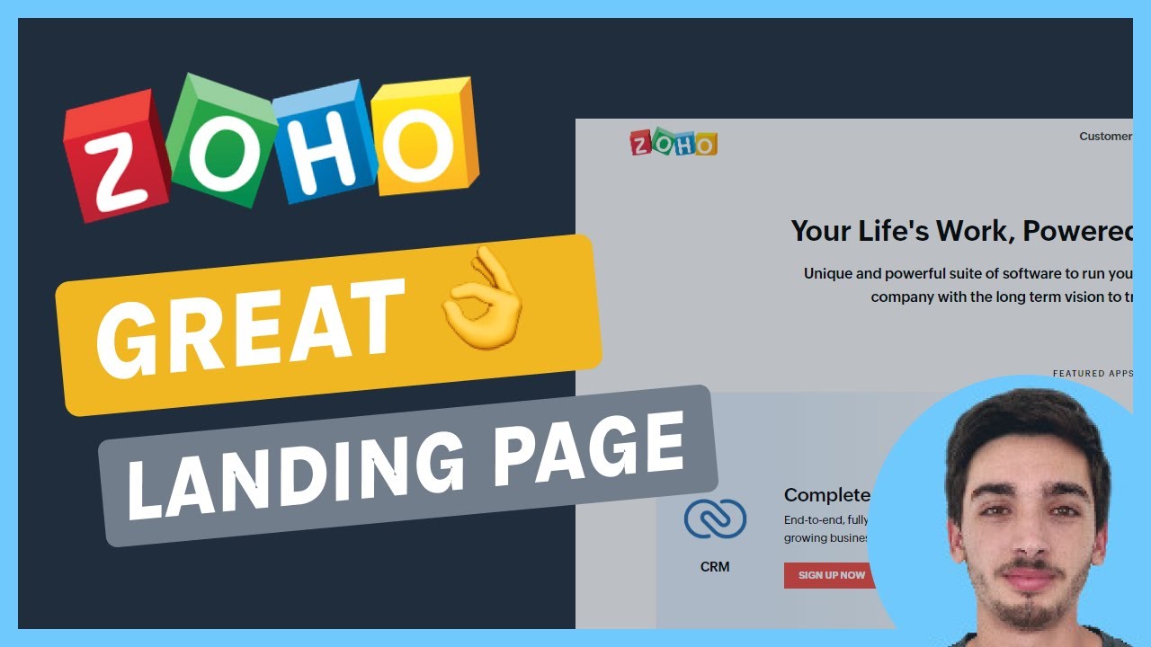 SaaS Landing Page Teardown: Zoho - An amazing landing page! - YouTube