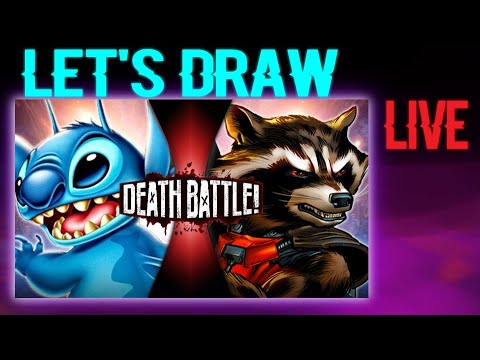 Let's draw DEATH BATTLE! : Stitch VS Rocket Raccoon - YouTube