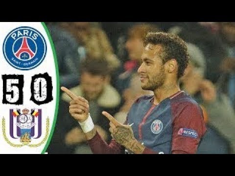 PSG vs Anderlecht 5-0 - All Goals & Highlights - 31/10/2017 HD