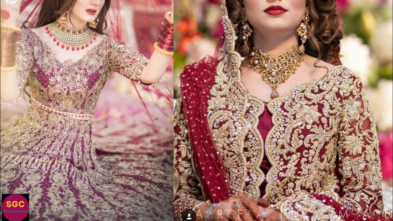 Pakistani bridal dresses || bridal makeup || shahnaz gull home - YouTube