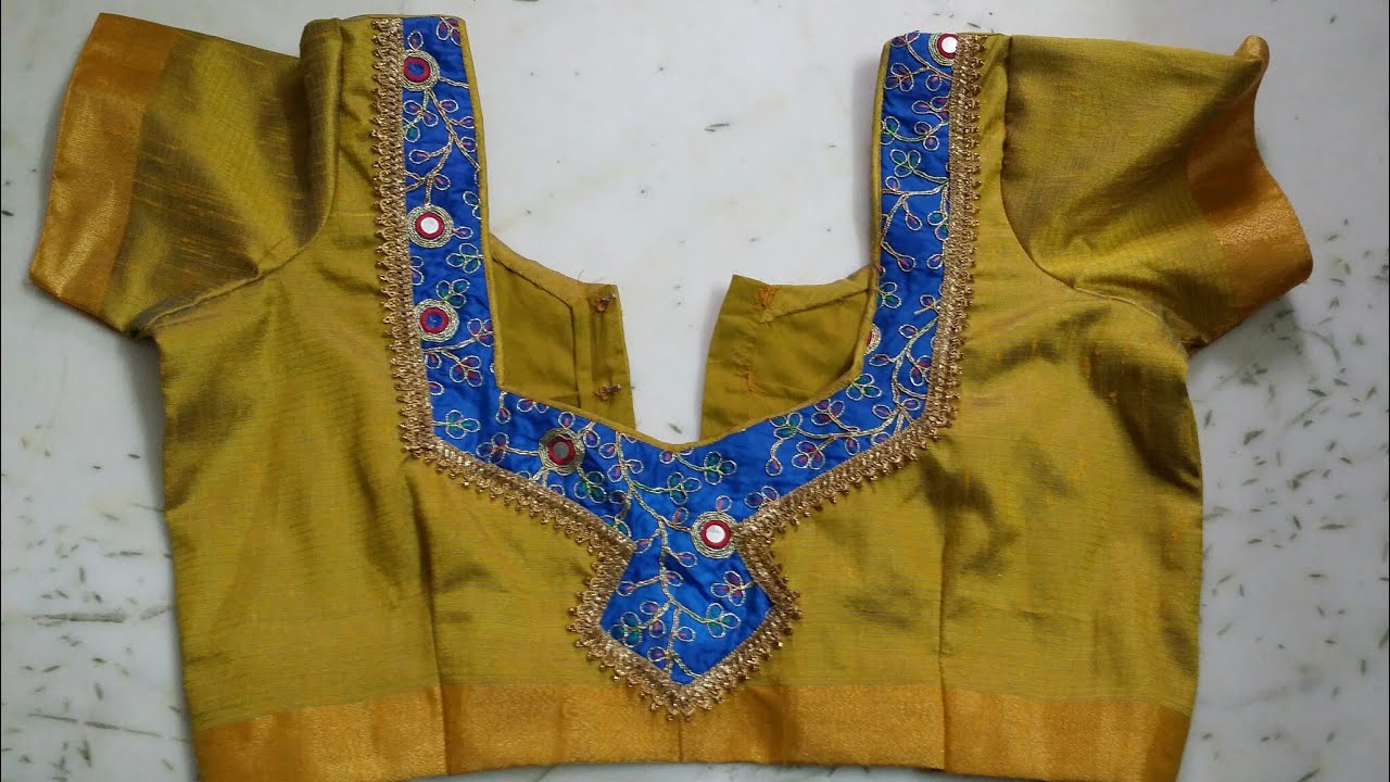 Simple blouse design - YouTube