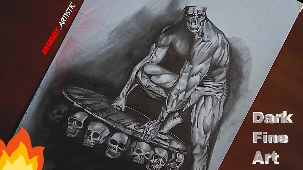 Dark Theme Drawing in fine arts | (2020) | Diversely_artistic - YouTube