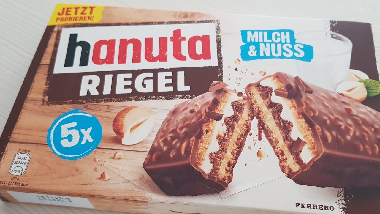 Hanuta Riegel Milch & Nuss Chocolate Unboxing 2021 - YouTube