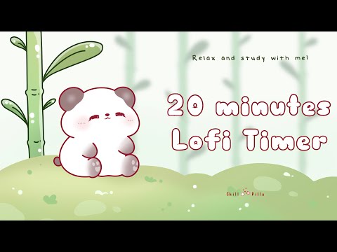 20 minutes - Relax & study with me Lofi | Panda forest #timer #20minutetimer #lofi #relaxing #calm