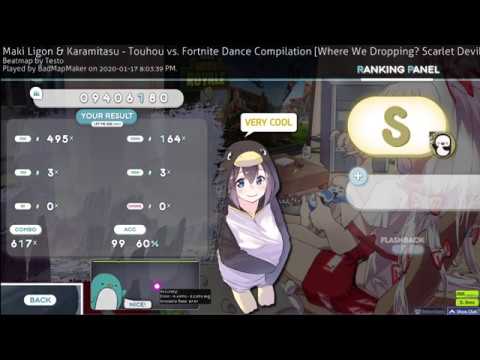 osu! | 279pp | Touhou vs. Fortnite Dance Complilation 99.6% FC - YouTube