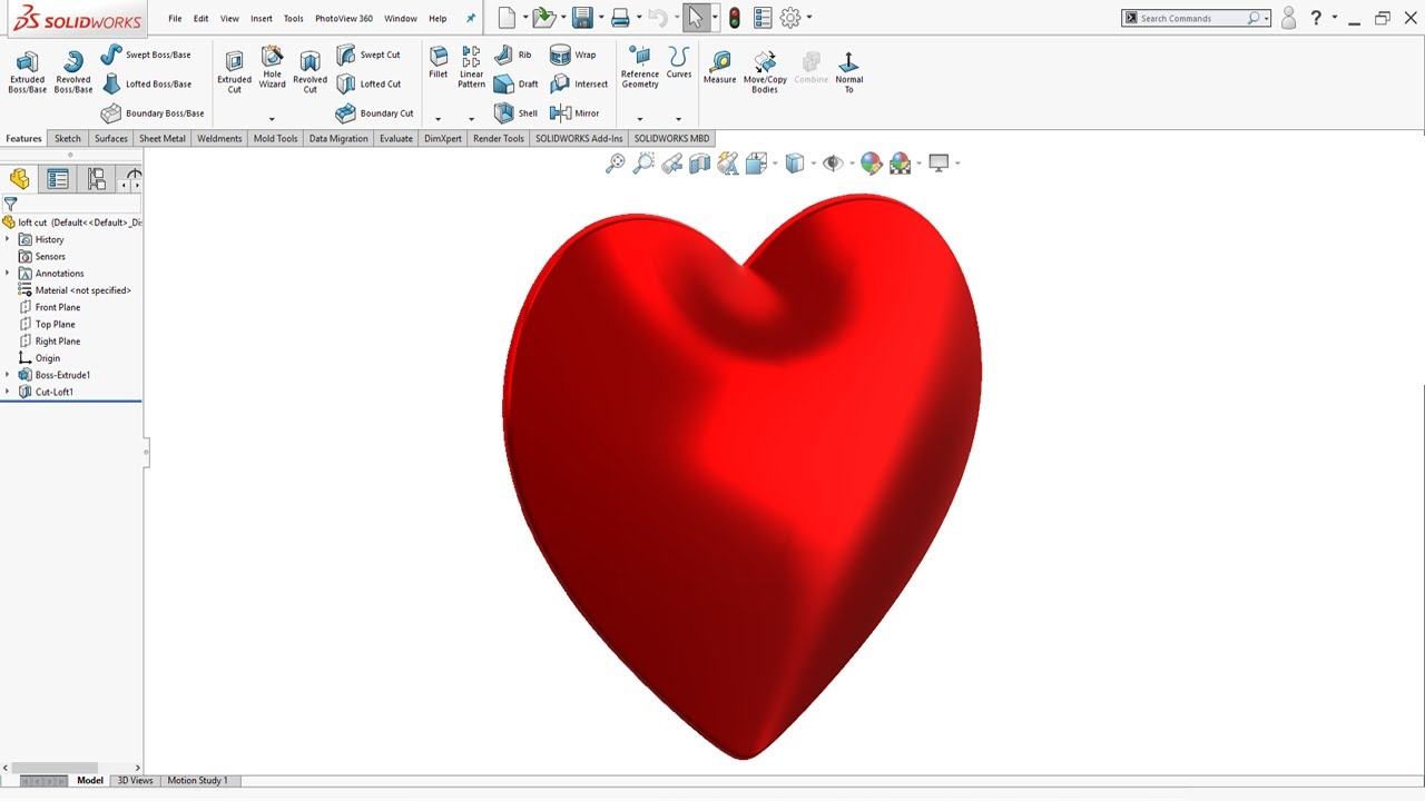 SolidWorks Surface Tutorial | Design Heart - YouTube