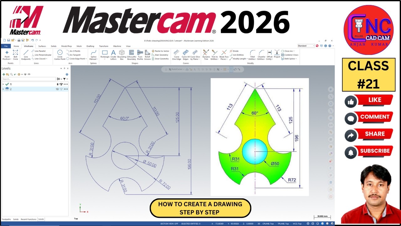 #21 How to Create a Drawing in Mastercam 2026 | Mastercam 2026 Drawing ...