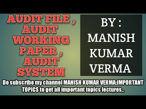 Audit File , Audit Working paper and Audit System (Full explanation in ...