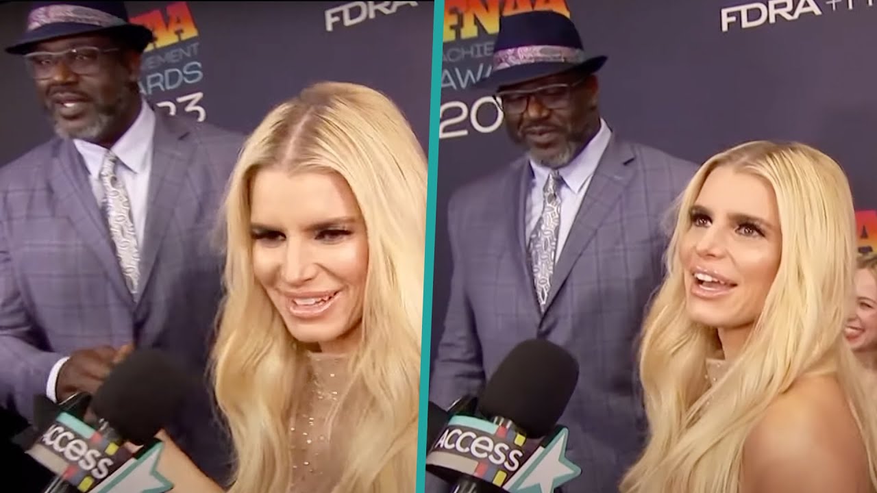 Jessica Simpson Interview Gets Crashed By Shaq - YouTube