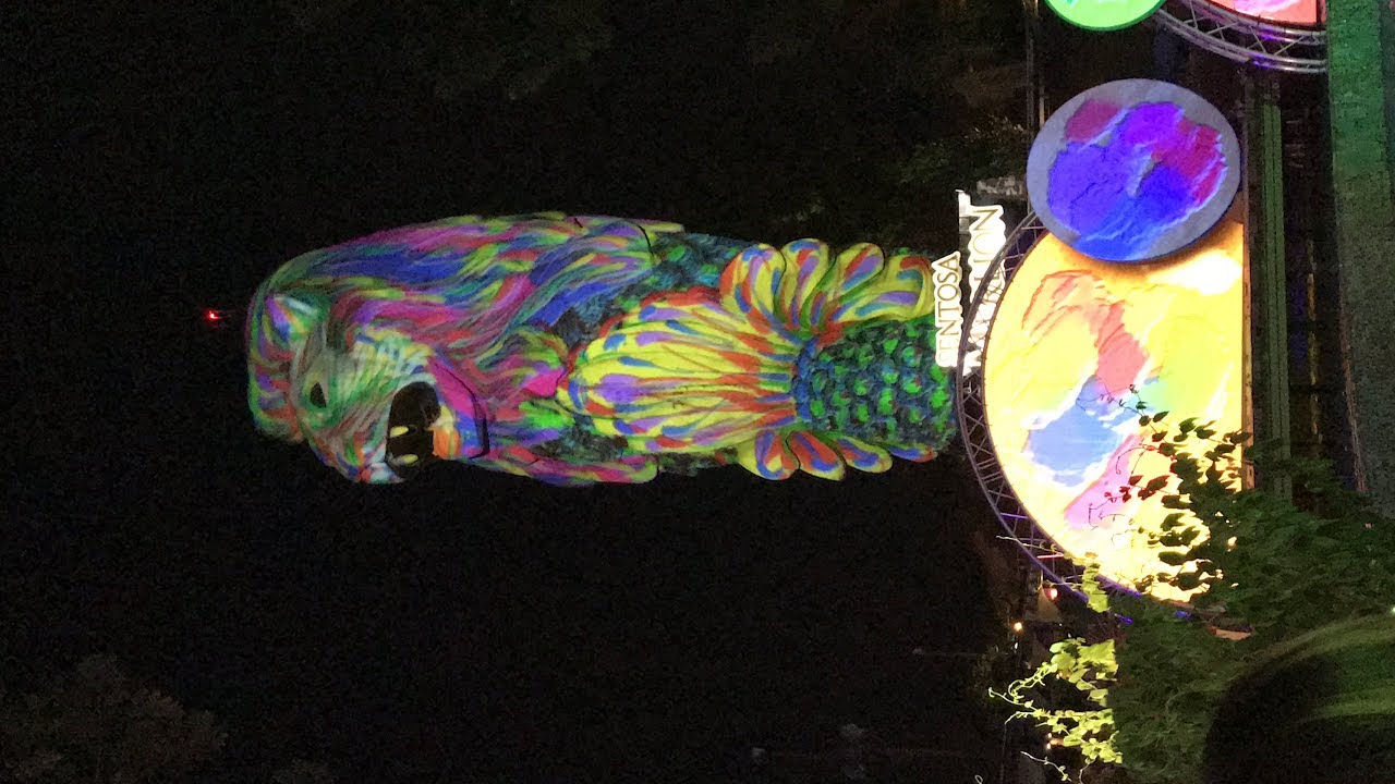 MERLION LASER SHOW @sentosa 🎆🎆🎡 - YouTube