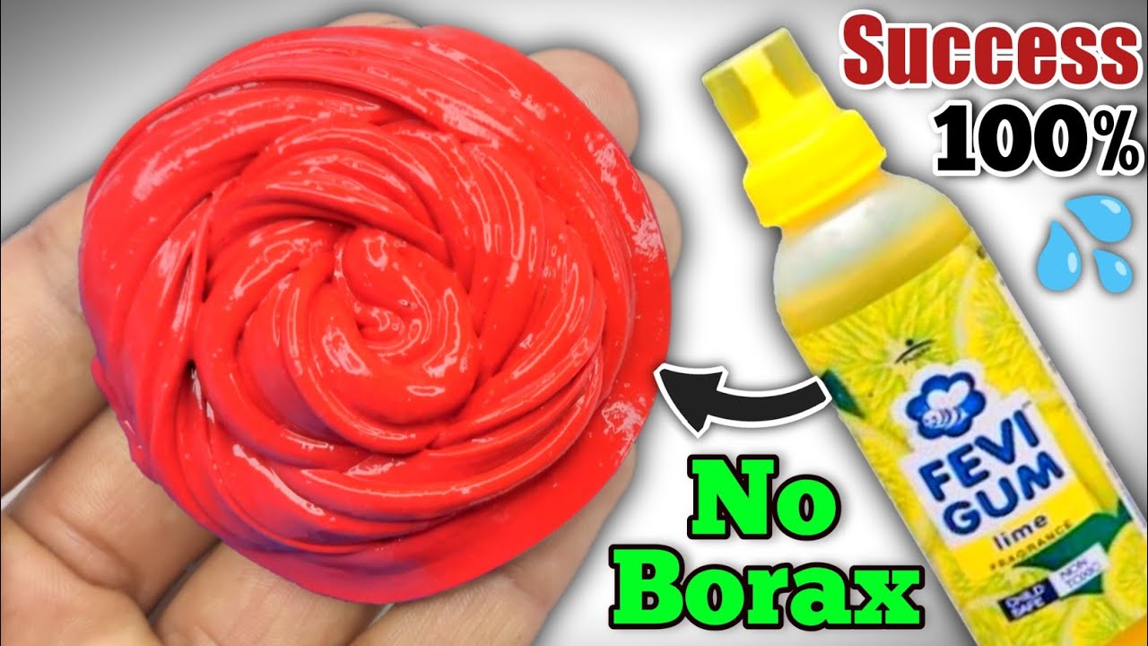 NO BORAX FEVIGUM SLIME💦👅 How to make Slime with Fevi gum without borax ...
