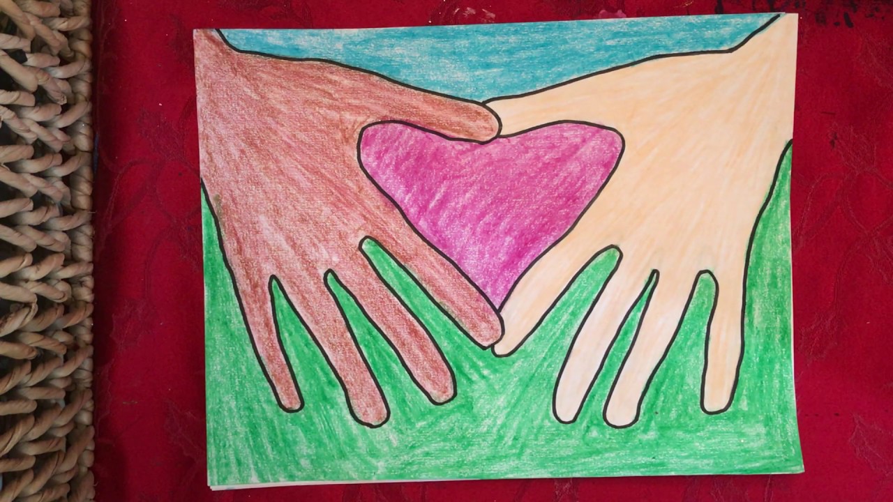 Hands and Hearts Directed Drawing - YouTube