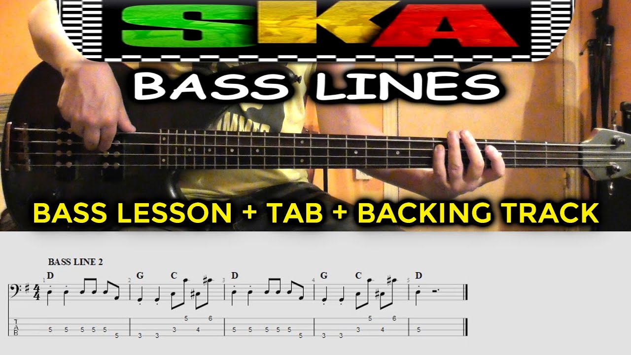 SKA BASS LINES Easy Beginner SKA REGGAE BASS LESSON TUTORIAL ska-bass-lines-easy-beginner-ska-reggae-bass-lesson-tutorial