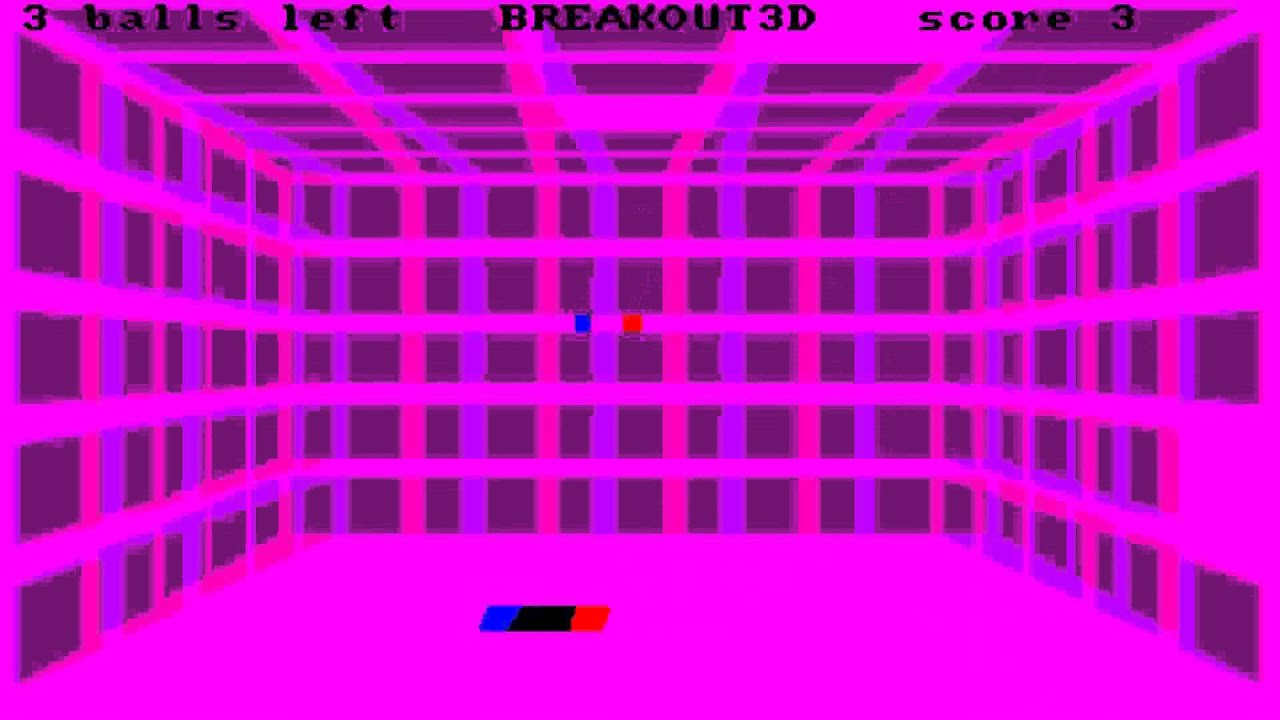 AMIGA BREAKOUT 3D Tim Kemp THREE DIMENSION BREAKOUT 3D GLASSES ...