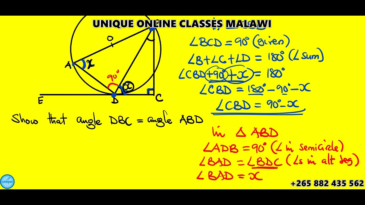 2024 MANEB Maths Paper II Question Number 5a (circle geometry) - YouTube