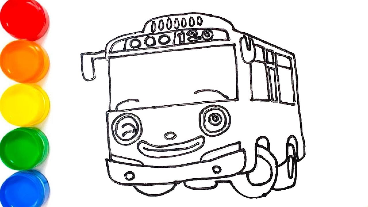 How to Draw Tayo the Little Bus | Drawing Tayo the Little Bus Beautiful ...