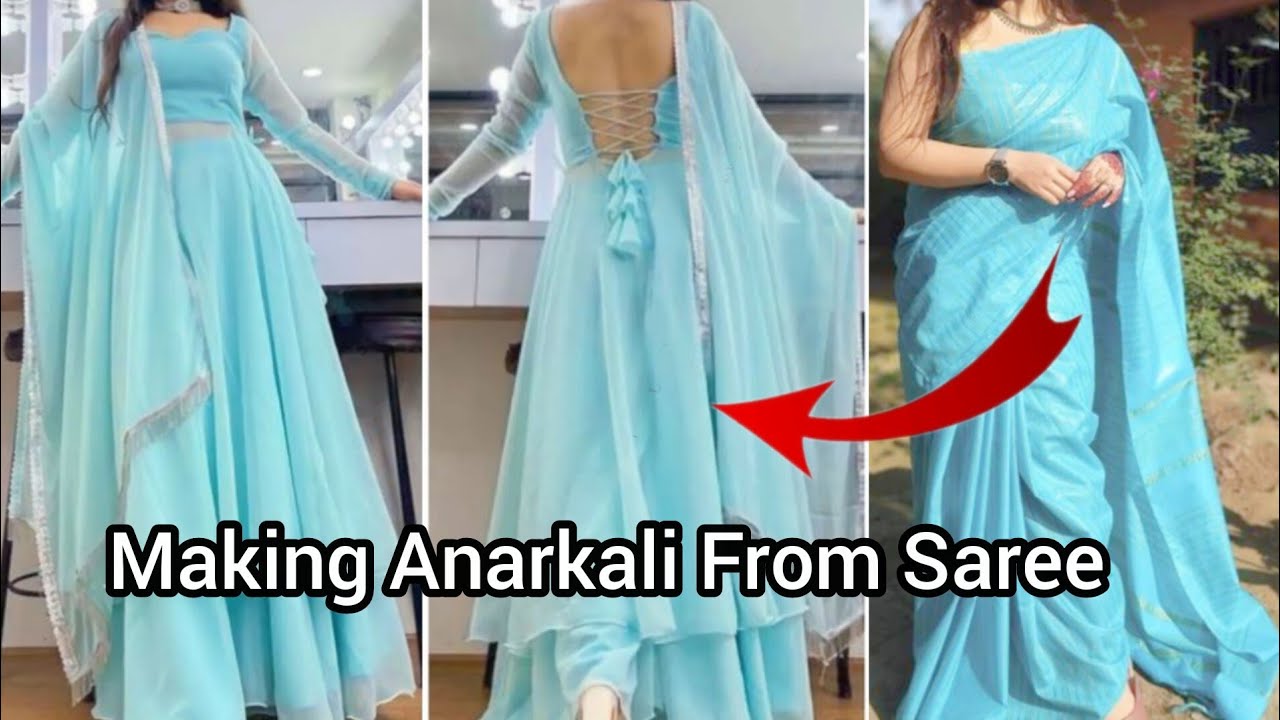 Trending anarkali suit cutting and stitching/Making anarkali suit from ...
