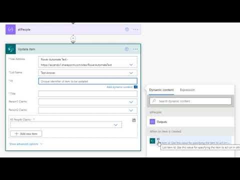 How to update a SharePoint Person column in Power Automate with multiple people. - YouTube