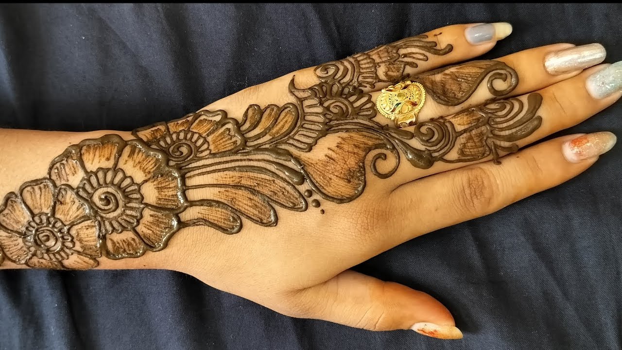simple bel type mehandi design for wedding 💍💗||amazing 🤩 functional ...