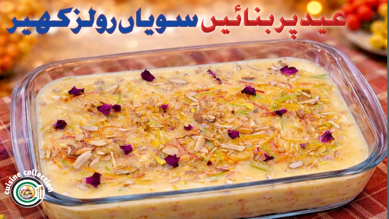 Vermicelli Sweet Rolls | Rangeen seviyan Custard Recipe | Seviyan Rolls ...