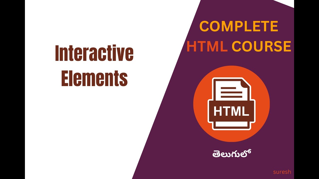 HTML Interactive Elements | How to Use Interactive Elements in HTML for ...