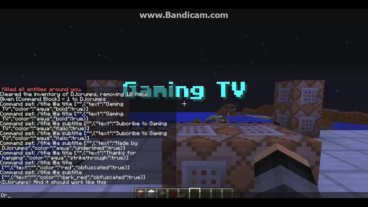 Command Block Tutorial | How to create titles and subtitles | - YouTube