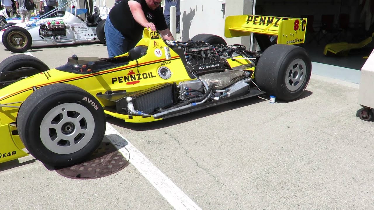 Indy SVRA Idling Chevy Indy Car - YouTube