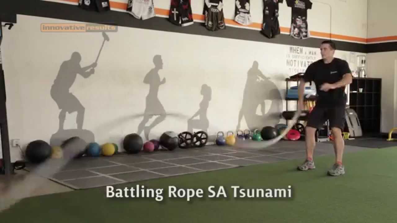 Battle Rope Exercises - Single Arm Full Length Vertical Waves - YouTube