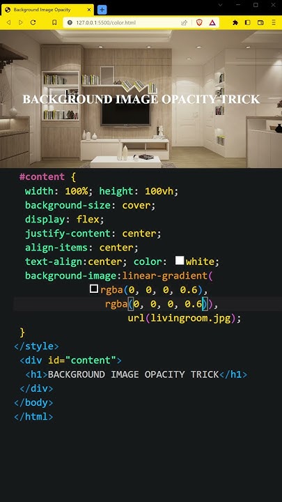 CSS | BACKGROUND IMAGE OPACITY TRICK - YouTube