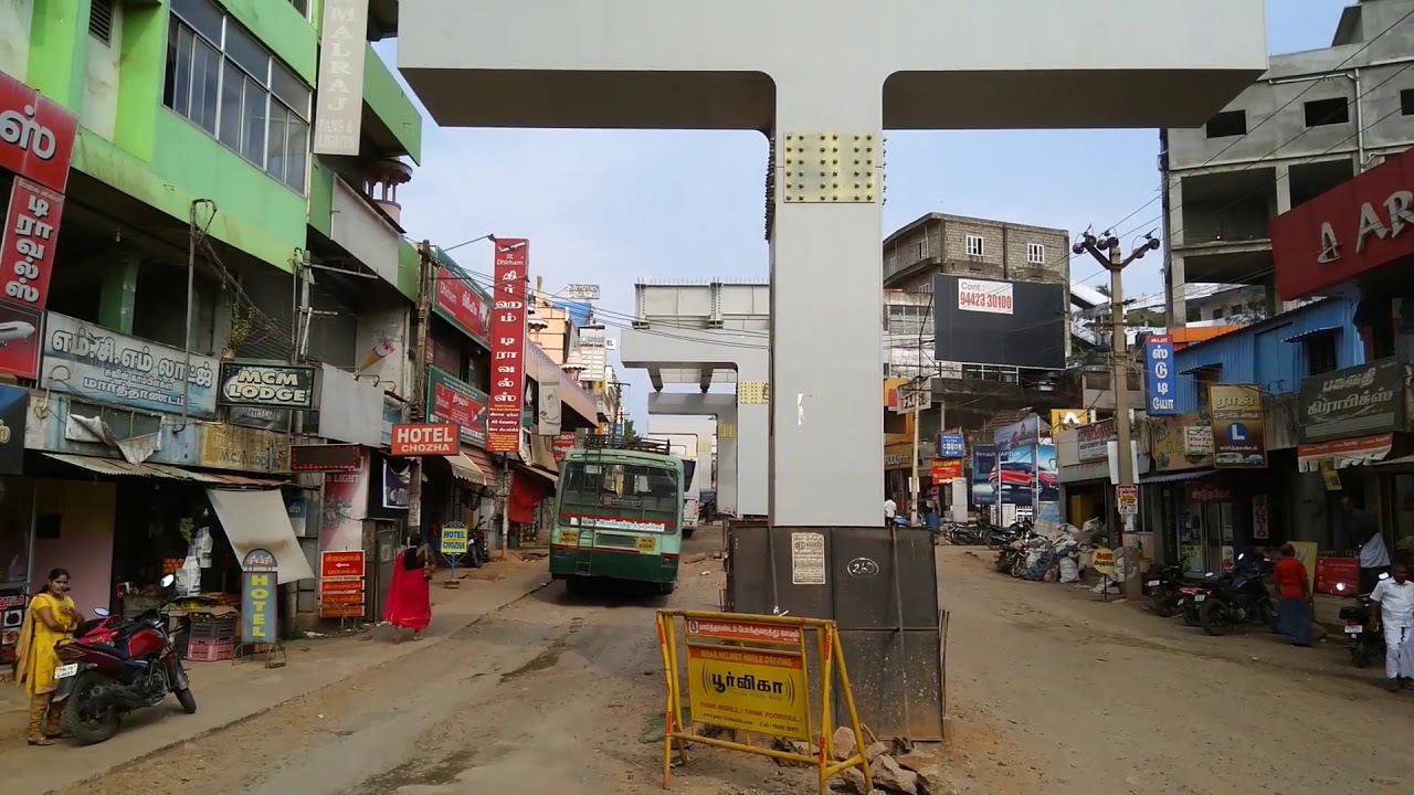 Marthandam Flyover Construction Works Near Pammam - YouTube