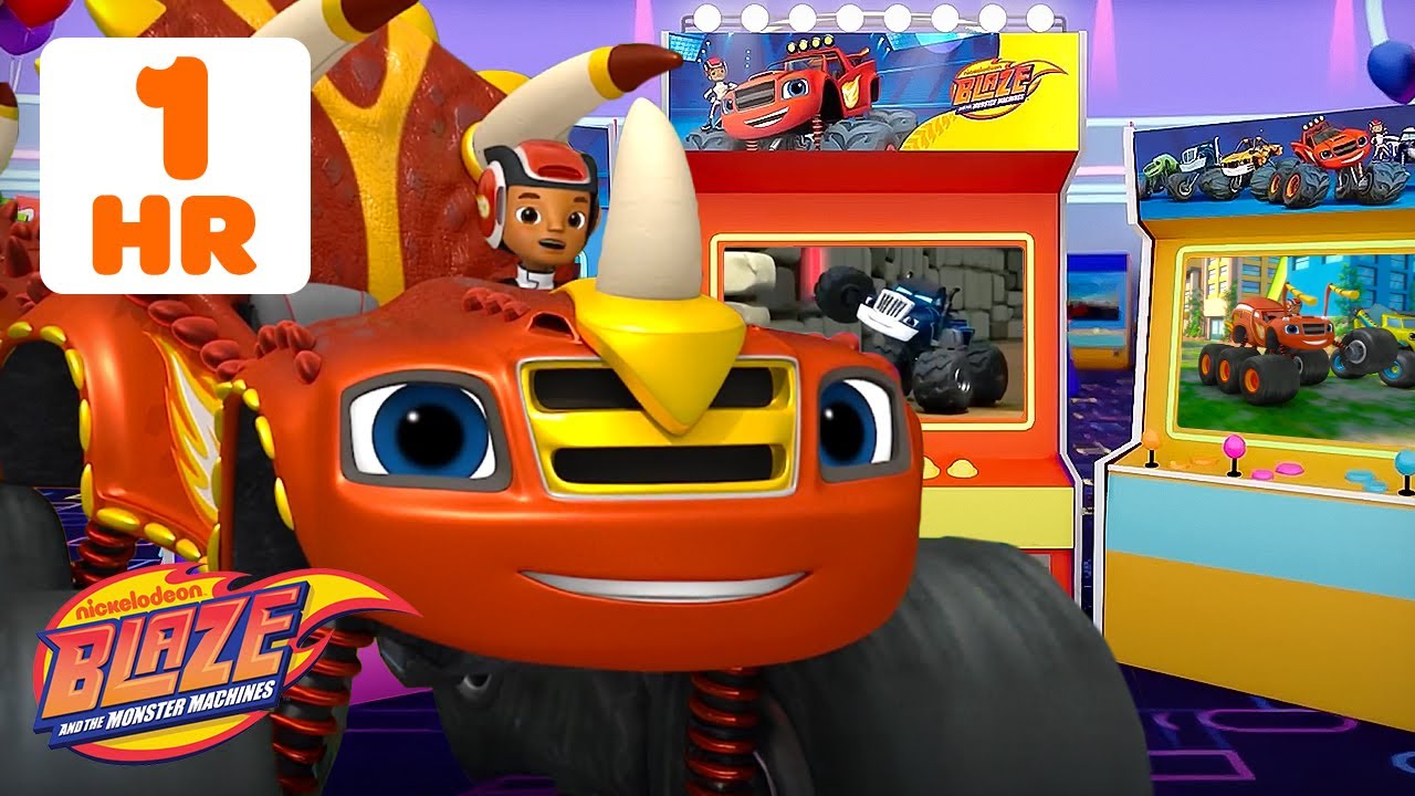 Blaze's ARCADE 🕹️ #10 | Dinosaur Blaze & More Monster Machine Games ...