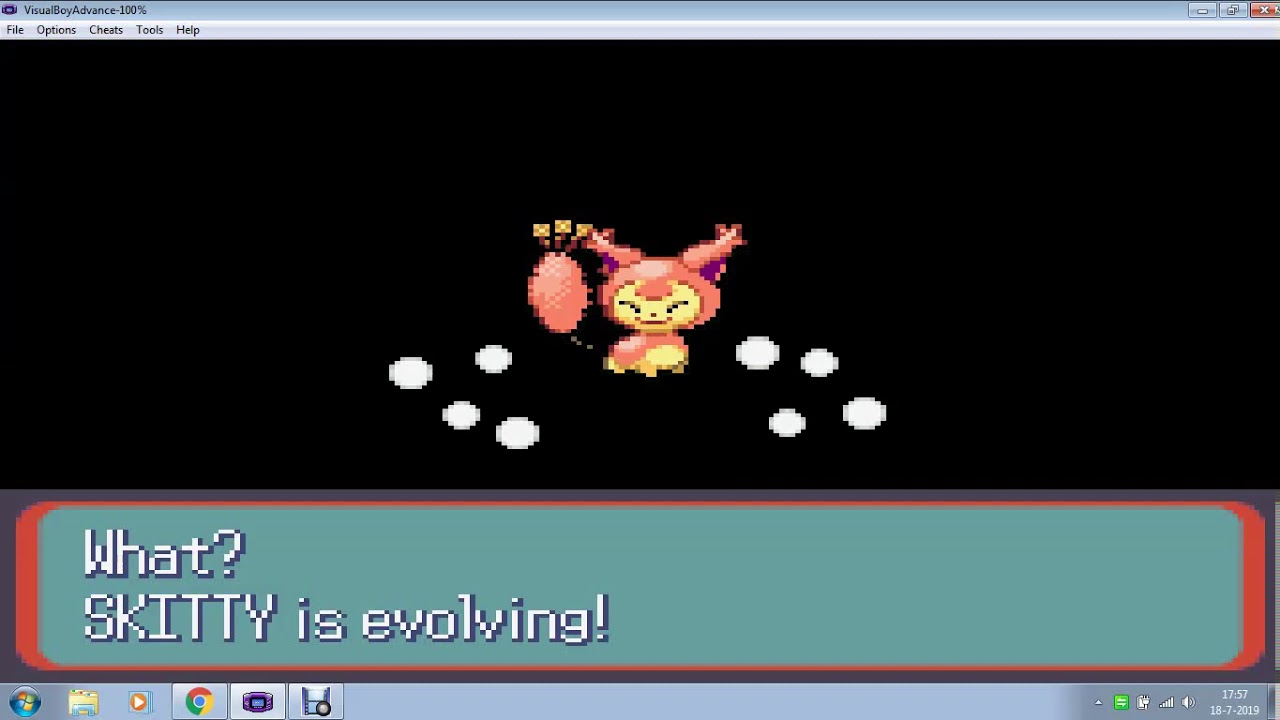 Pokemon Ruby/Sapphire Skitty Evolves Into Delcatty - YouTube