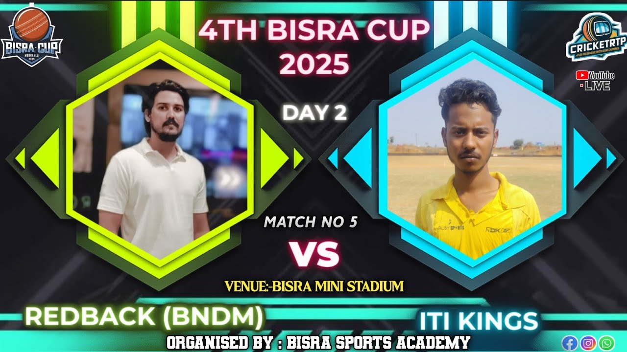 DAY 2|MATCH NO 5|4TH BISRA CUP 2025|BISRA,SUNDARGARH,ODISHA|#cricketrtp - YouTube