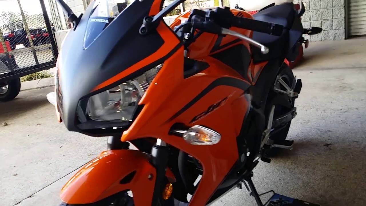 2016 Honda CBR300R Orange Sport Bike Walk-Around Video | CBR 300cc ...