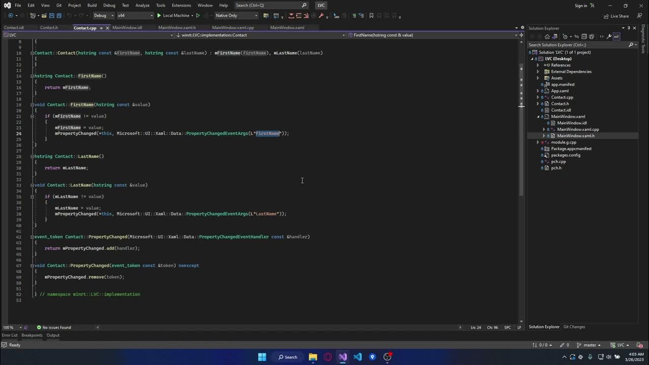 WinUI3 with C++/WinRT - Binding A Observable Collection To A ListView - YouTube