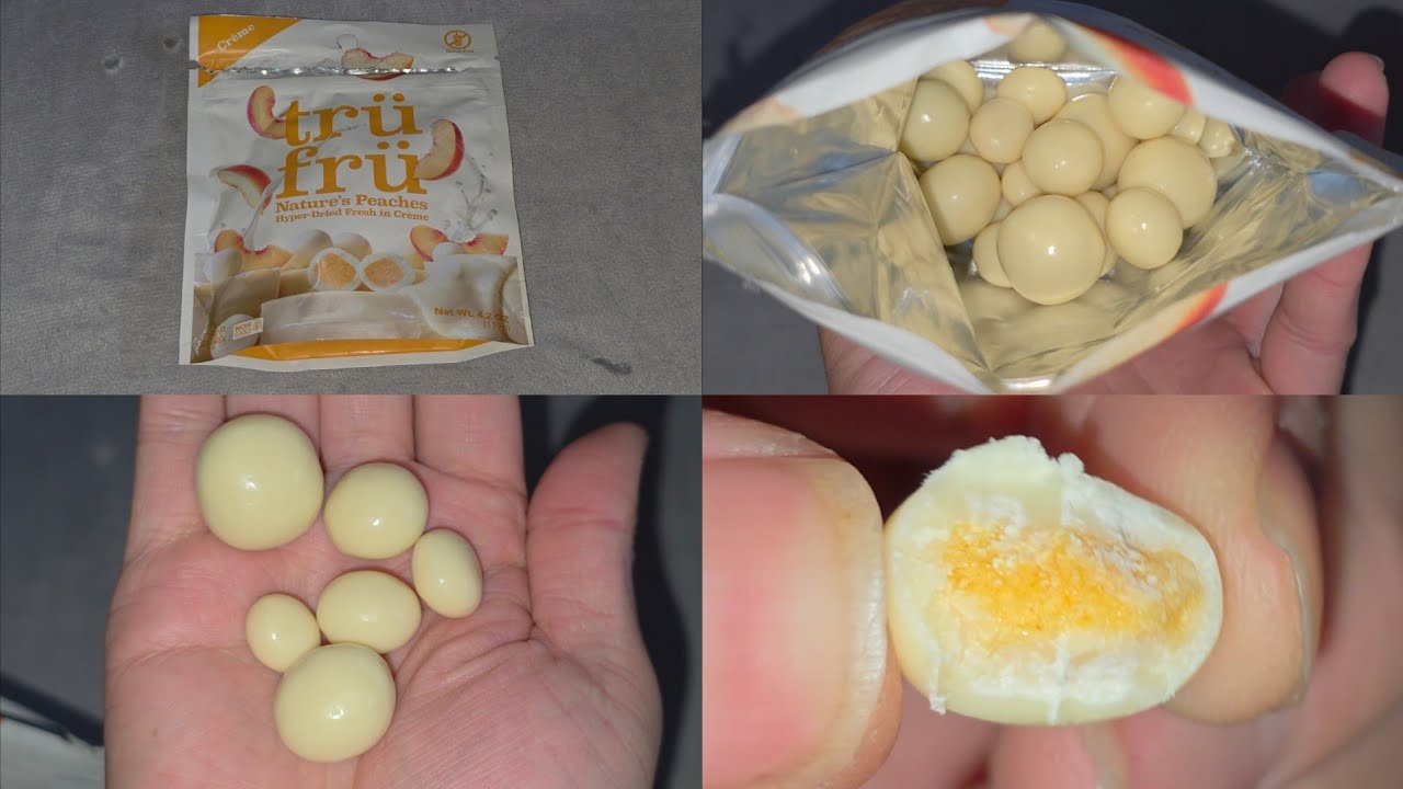 Trü Frü Tru Fru Nature's Peaches Hyper-Dried Fresh in Crème Cream White ...