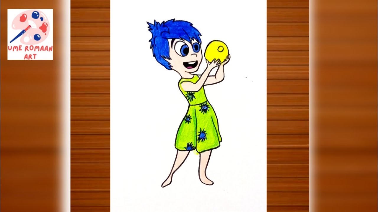 🎨 How to Draw Joy | Easy Cartoon Drawing Tutorial for Kids | Ume Romaan Art - YouTube