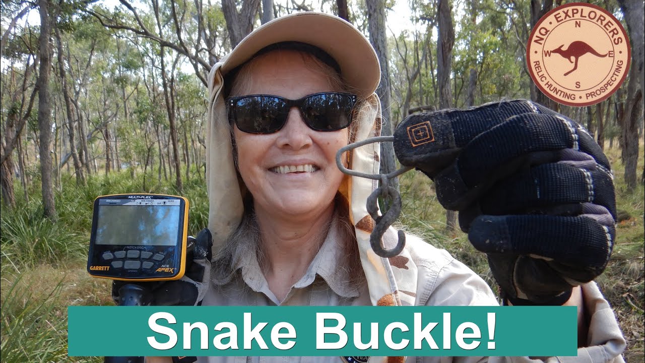 Snake Buckle! Metal Detecting Goldfields History. Garrett Apex. - YouTube