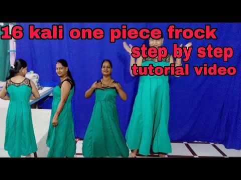 16 Kali one piece frock Make step by step tutorial video - YouTube