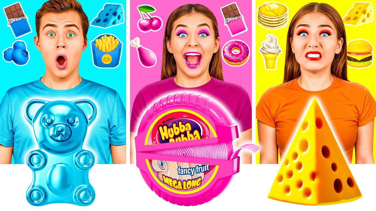 Food of The Same Colors Challenge | Funny Kitchen Hacks by ...