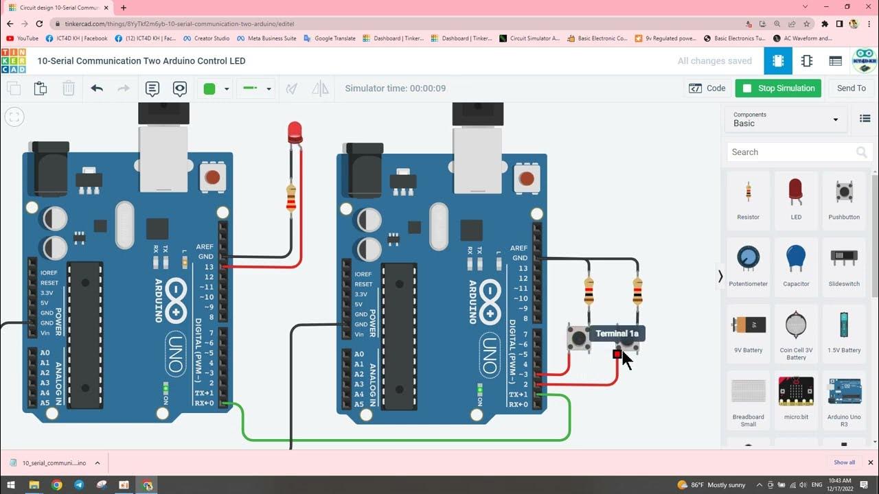 Serial Communication 2 Arduino Control Led Youtube