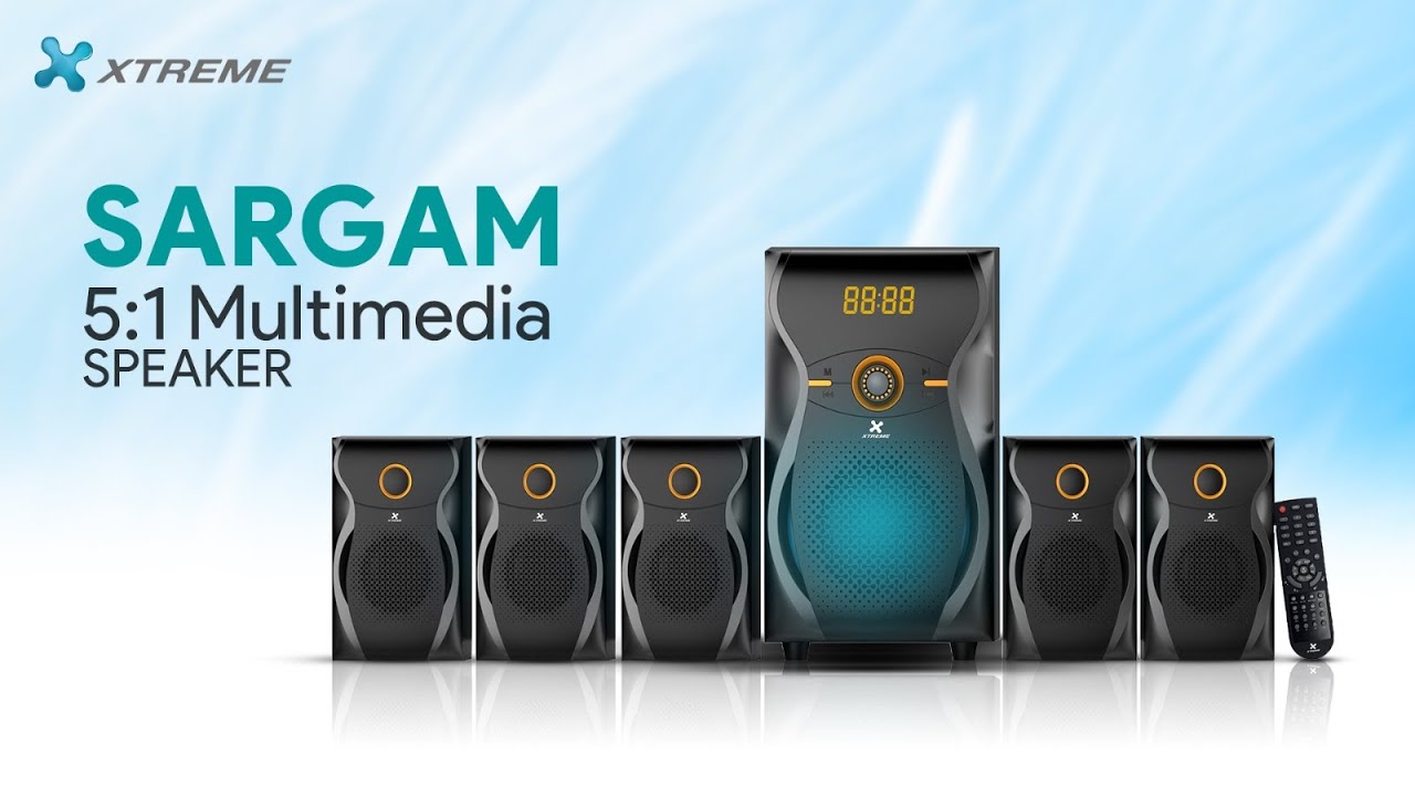 Xtreme SARGAM 5:1 Black Bluetooth Speaker with Remote | Smart ...
