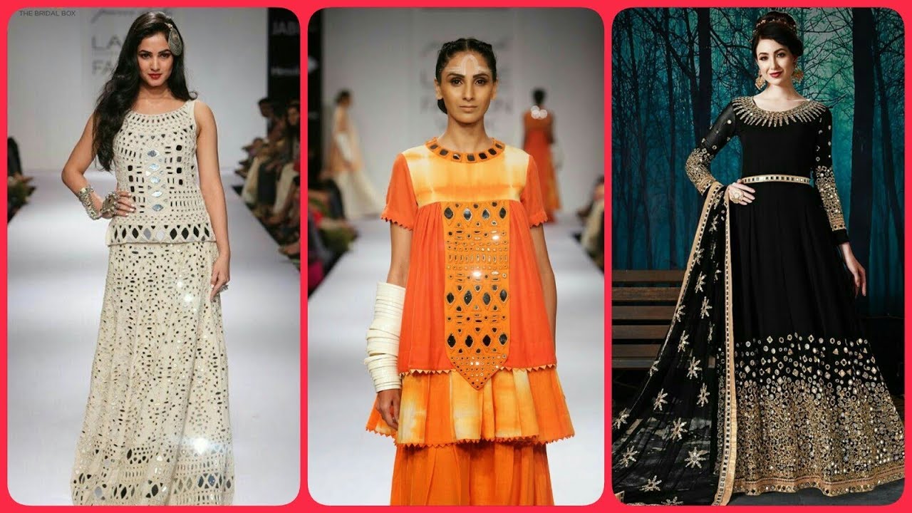 Top Class And Beautiful Mirror Work Dress Design Collection - YouTube